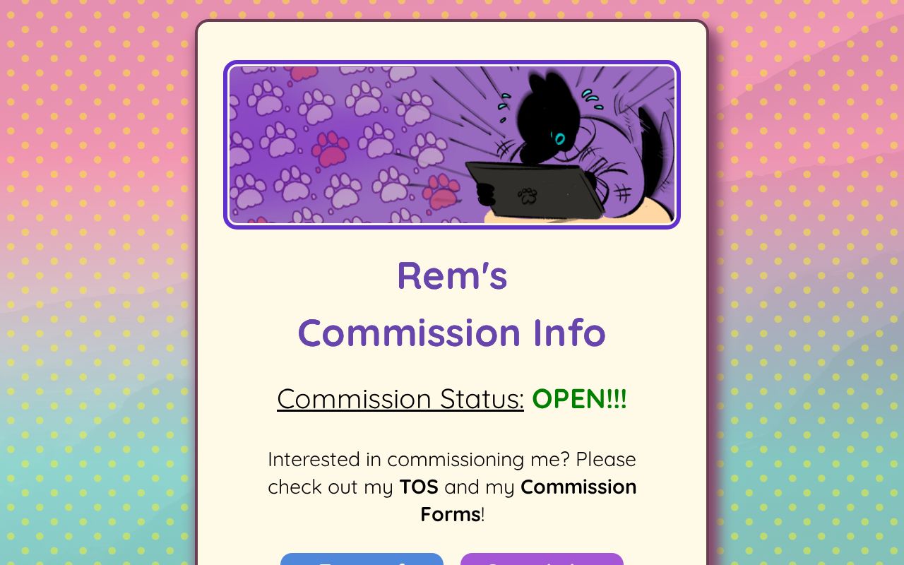 Rem's Comm Carrd